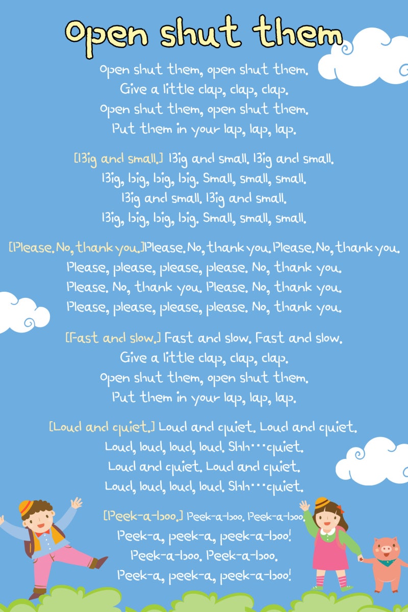[Super Simple Song] Open shut them 을 소개합니다 : 네이버 블로그