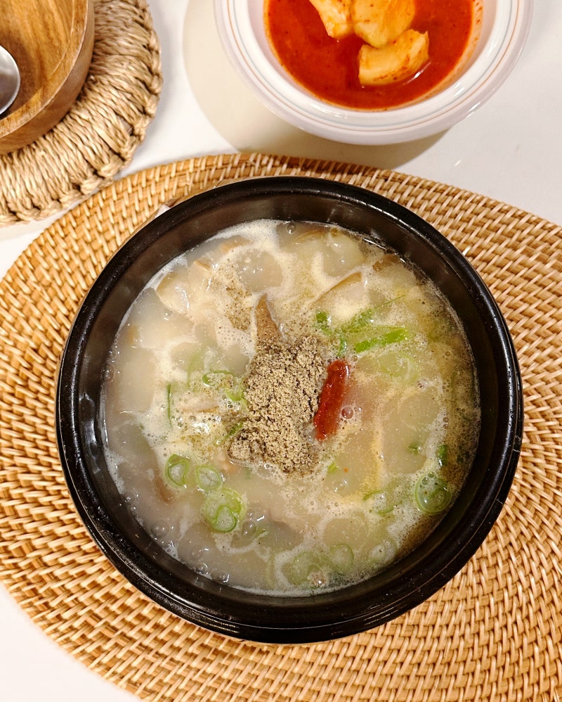 남은 돼지수육 활용 사골곰탕 수육국밥 만들기 네이버 블로그