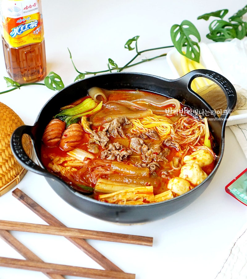 마라탕 재료 소스 마라탕 만들기 중국당면 푸주 불리기 네이버 블로그