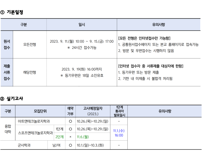 서경대 스포츠앤테크놀로지 체대 수시 실기 등급 입결 네이버 블로그
