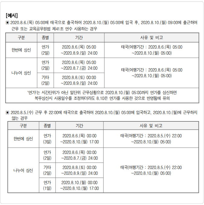 교사 방학기간 해외여행 나이스 상신 방법시간 목적지 사유 공무외 국외자율연수 연가 41조 연수 네이버 블로그