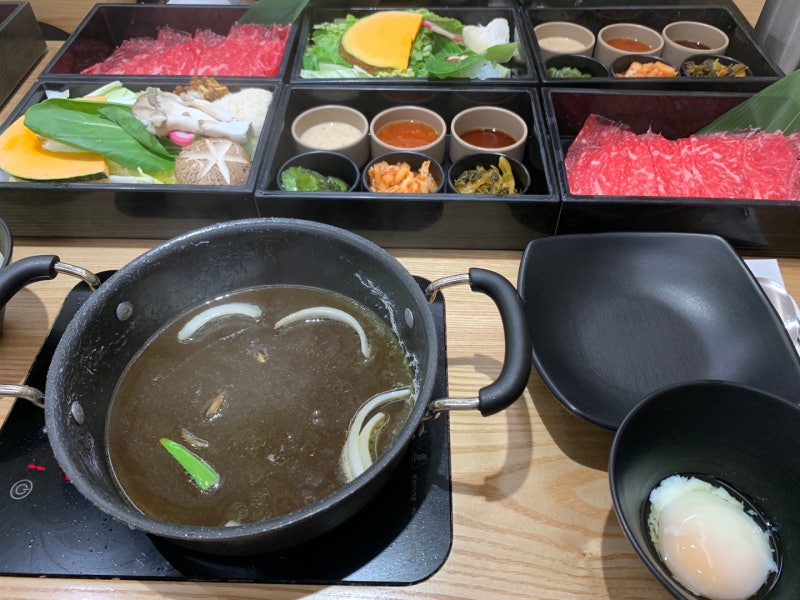 일상정원 센트럴시티점 강남고터 센트럴시티 맛집 일상정원 강남 신세계 파미에스테이션 스키야키 맛집구름 스키야키 미소 스키