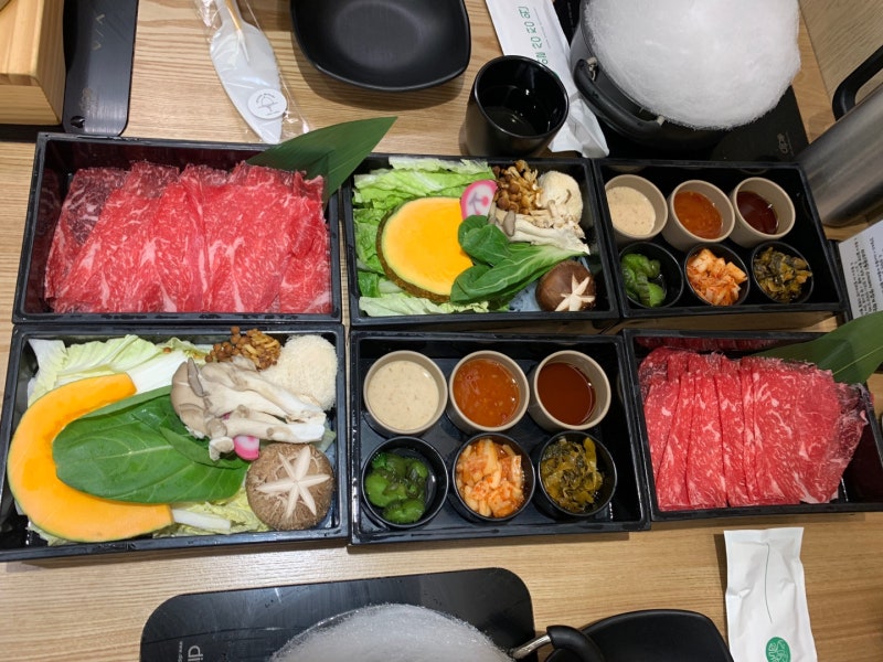 일상정원 센트럴시티점 강남고터 센트럴시티 맛집 일상정원 강남 신세계 파미에스테이션 스키야키 맛집구름 스키야키 미소 스키