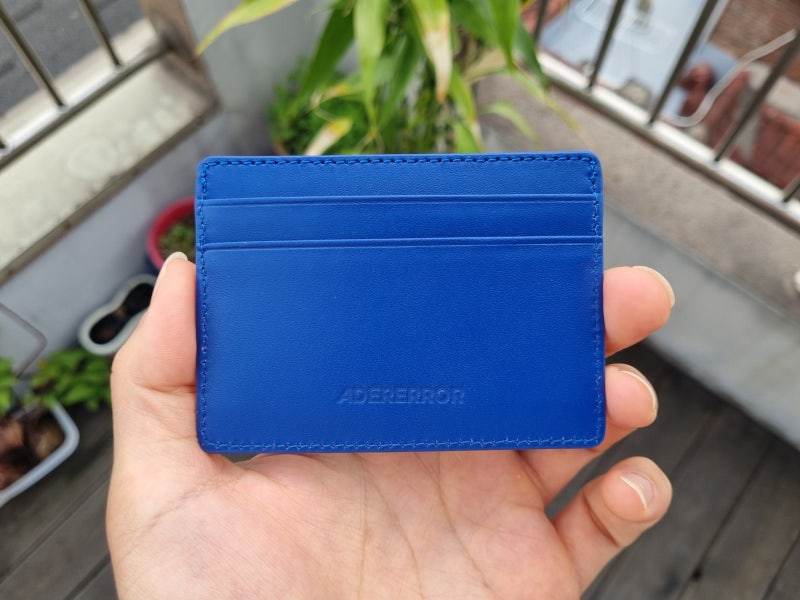 남성 카드지갑 추천 : 아더에러(Ader Error) 블루 컬러의 지갑 디자인 'Kadia card holder', 홍대 아더 ...