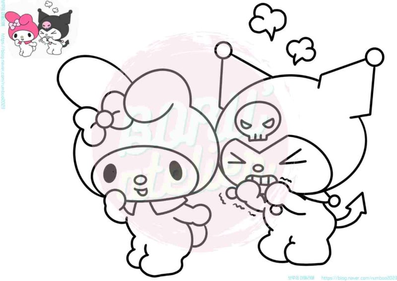 색칠공부 산리오 캐릭터 고화질 색칠공부 도안 27종 시크릿 2컷 모음 산리오 색칠하기 산리오 색칠놀이 그림