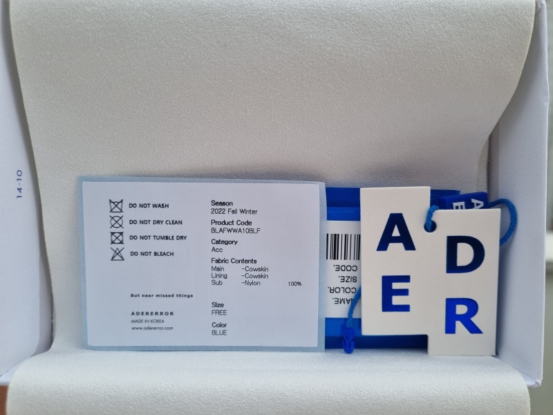 남성 카드지갑 추천 : 아더에러(Ader Error) 블루 컬러의 지갑 디자인 'Kadia card holder', 홍대 아더 ...