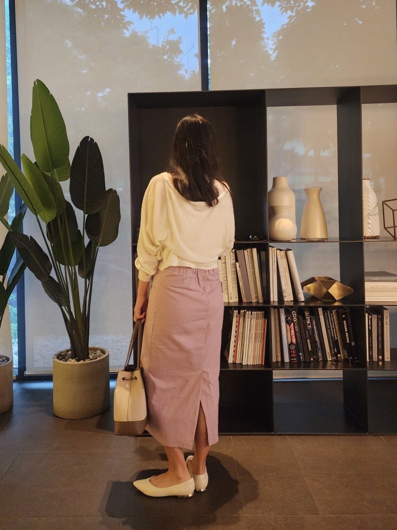 피카딜리 구두 발볼 넓은 편한 흰색 신발 여름 볼레로 가디건 린넨스커트 코디 네이버 블로그