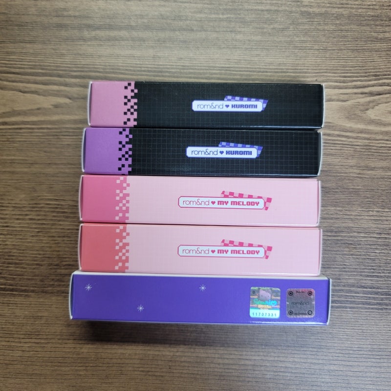 롬앤 산리오 틴트 4종 And 글래스팅 워터글로즈 쿠로미 커스터드모브 And 치키타로 마이멜로디 치어리핑크 And 멜로우슈가
