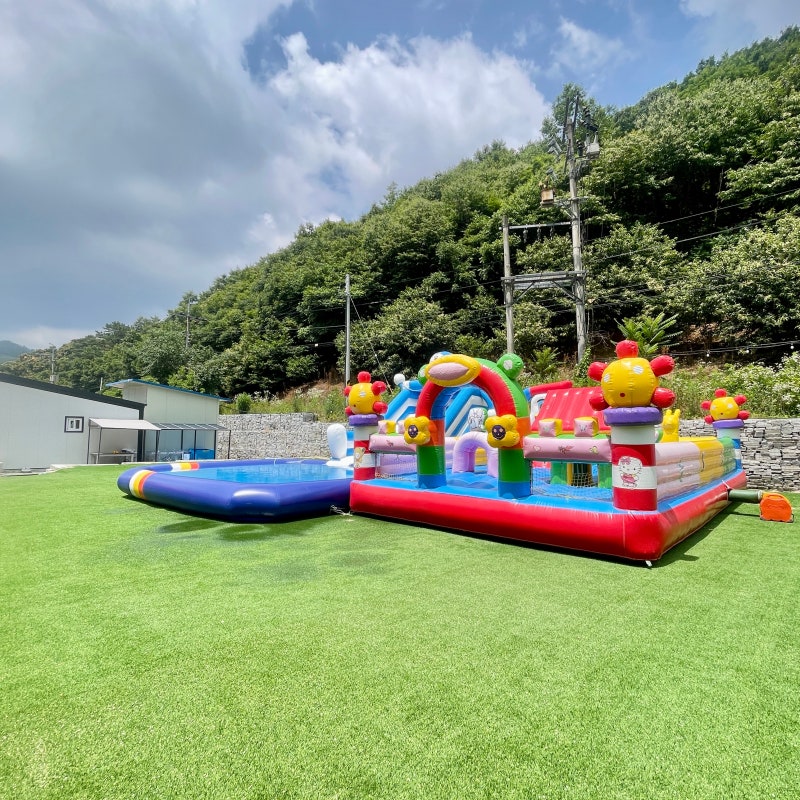 여름 물놀이 공주 신상 글램핑 캠프달링 캠핑장 추천 더블 침대 2개 네이버 블로그