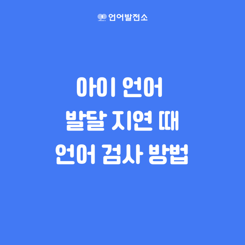 아이 언어 발달 지연 때 언어 검사 방법 네이버 블로그