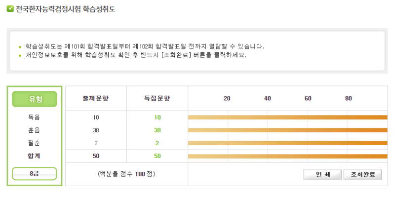 초등학교 1학년 한국어문회 한자급수시험 8급 합격 안양 성결대학교 네이버 블로그