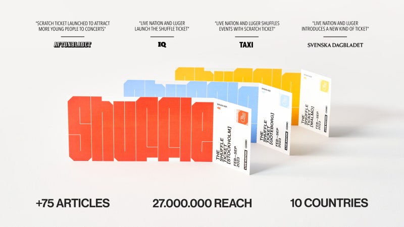 [2023 칸광고제] 새로운 음악을 경험하게 해주는 획기적인 디자인의 라이브 콘서트 티켓 'The Shuffle Ticket ...