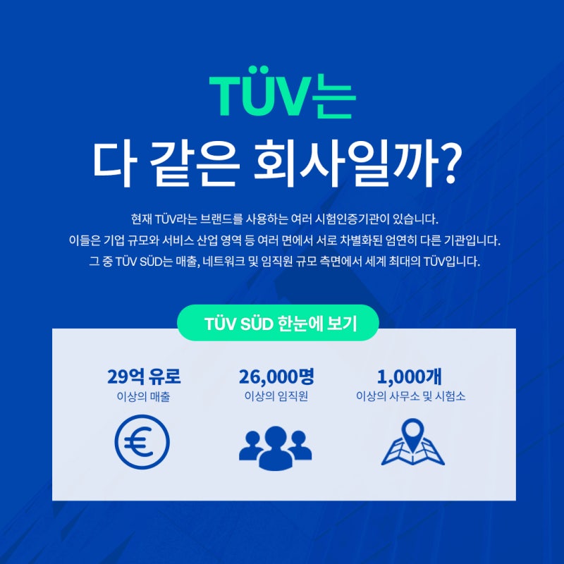 TUV SUD(티유브이 슈드)를 소개합니다! : 네이버 블로그