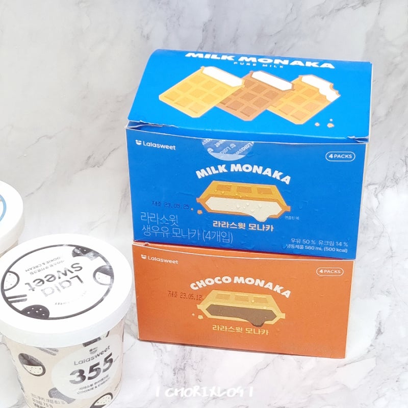 저칼로리 아이스크림 라라스윗 모나카 생우유 초콜릿 파인트 찐 추천 후기 네이버 블로그
