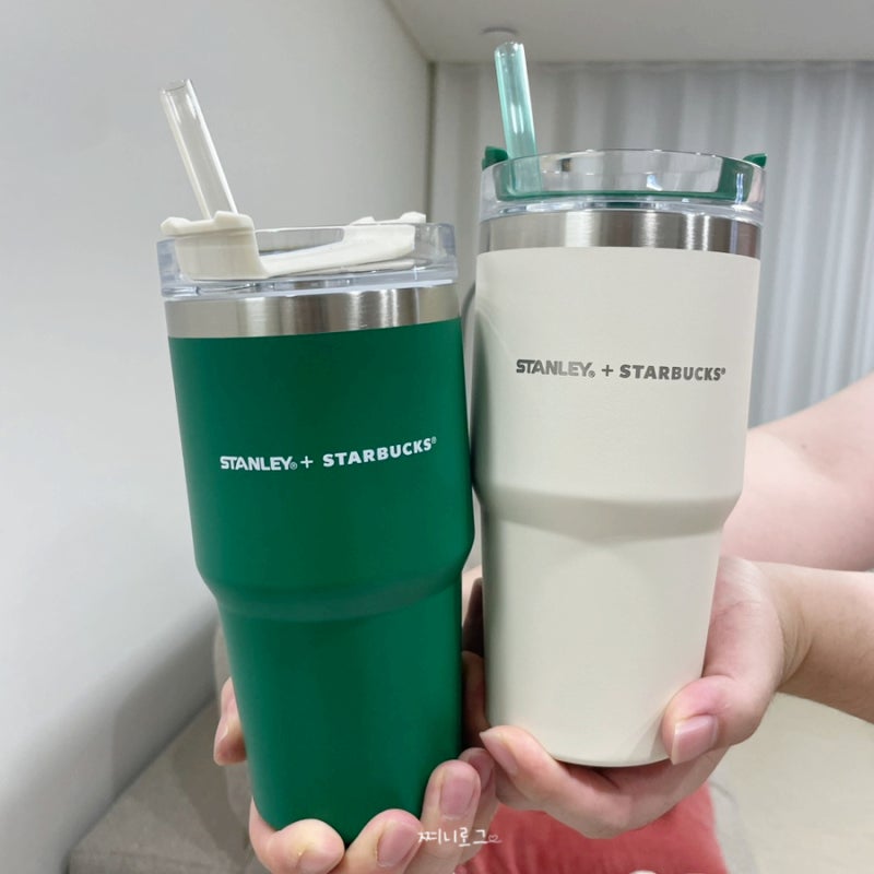 스타벅스 빨대 텀블러 추천 : SS 스탠리 켄처 텀블러 591ml 크림, 그린컬러 후기... (스타벅스 온라인 스토어 주문하기, 음료 사이즈 용량) : 네이버 블로그
