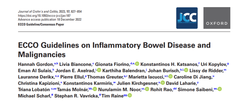 염증성장질환에서 대장암 감시 검사, ECCO Guidelines on Inflammatory Bowel Disease and ...