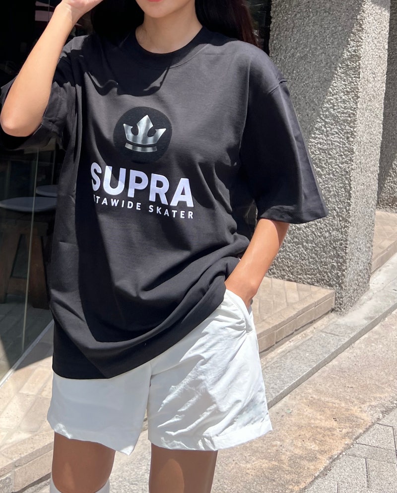 수프라 Supra 여자 반팔티 호캉스룩으로 여름 오버핏 코디 네이버 블로그