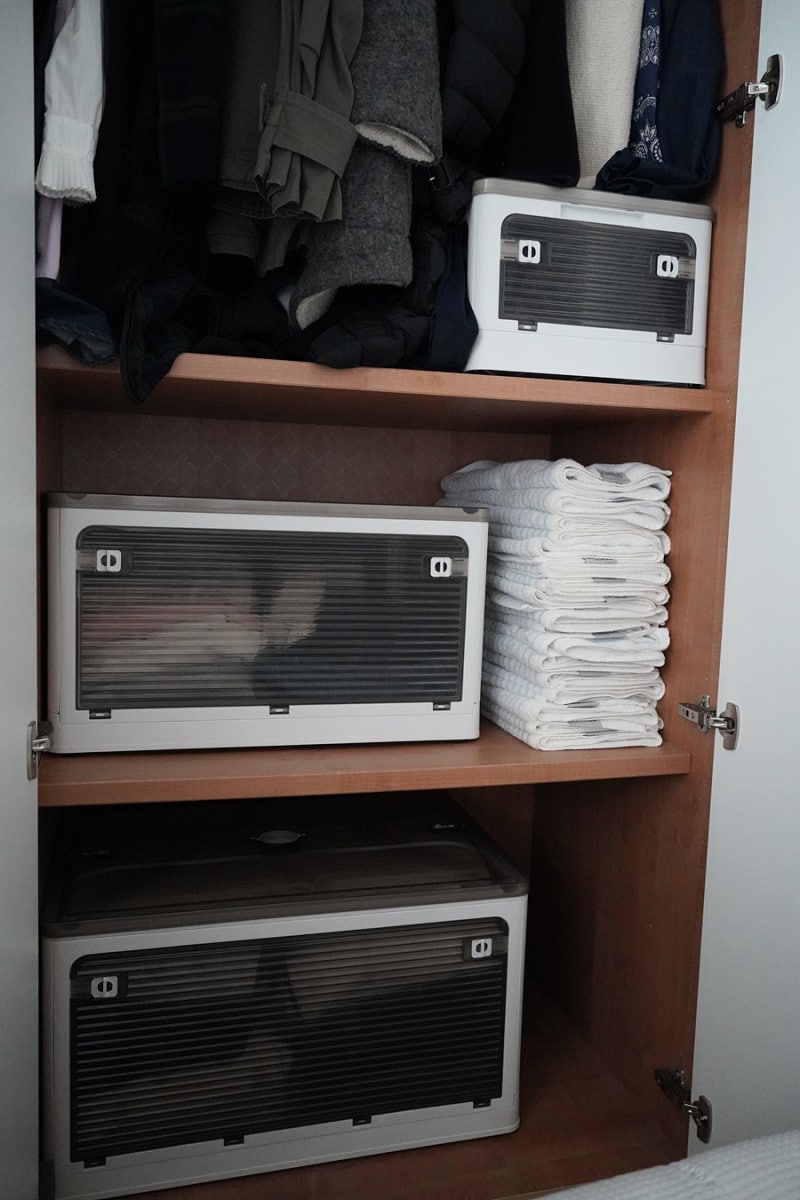 코드86 폴딩박스 접이식 리빙박스 수납정리함으로 옷장정리/ 옷정리노하우 : 네이버 블로그