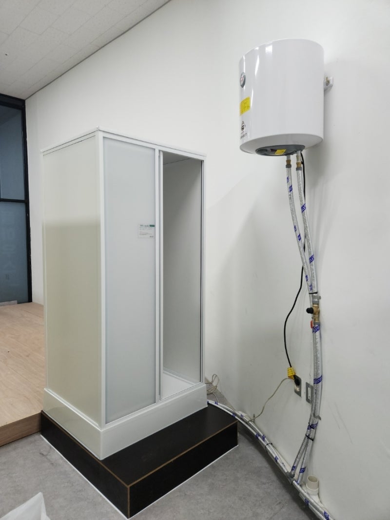 부평 이동식샤워부스간이싱크대전기온수기상하수배관 수도계량기설치 작업 한번에 작업 진행을 합니다 네이버 블로그