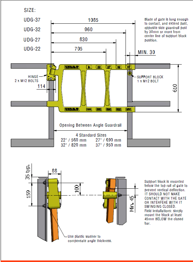 INTREPID - UNIVERSAL GRAVITY-CLOSING INDUSTRIAL SAFETY GATE (UDG22 ...