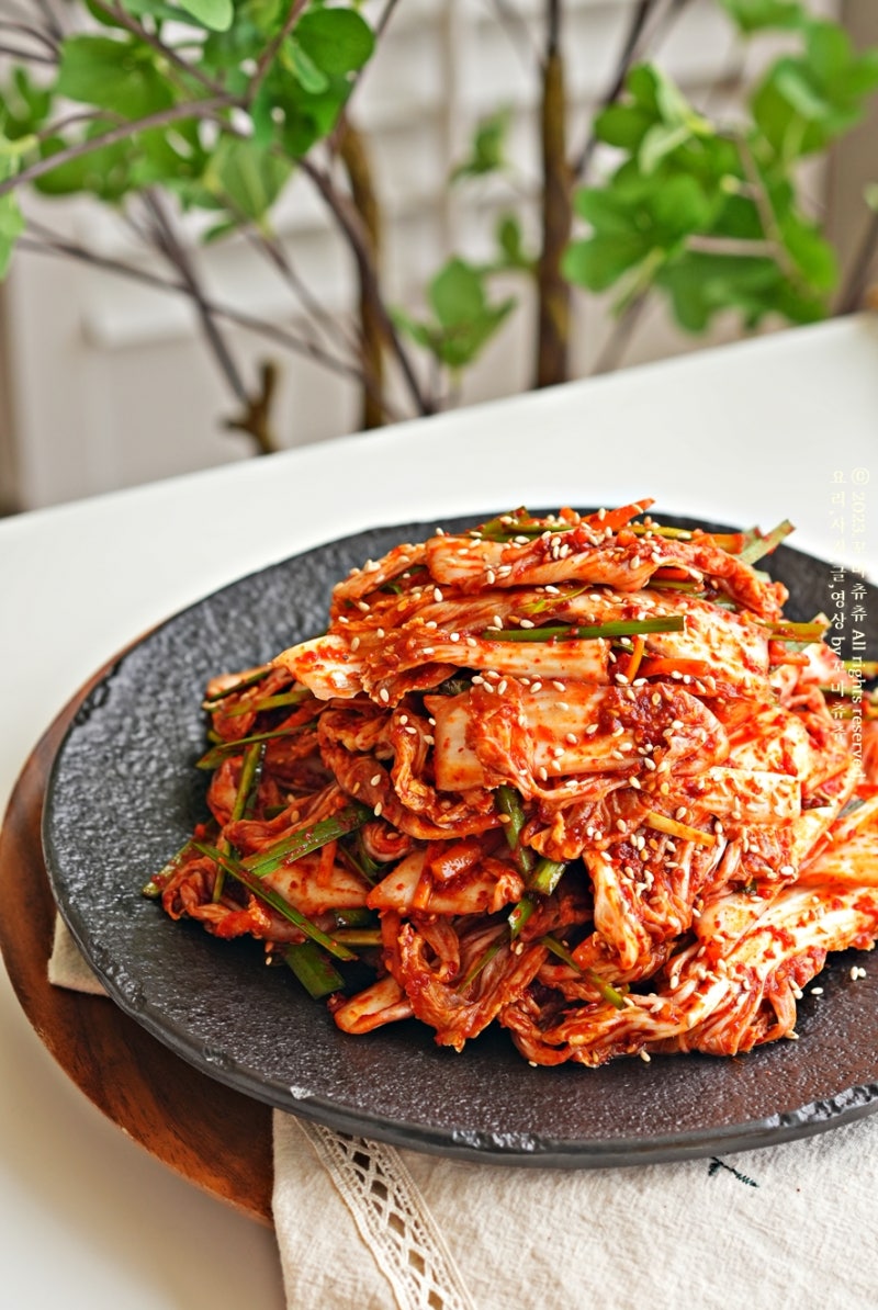 알배기 배추겉절이 만드는 법 여름 배추겉절이 양념 레시피 배추김치 담그기 알배추 겉절이 요리 네이버 블로그