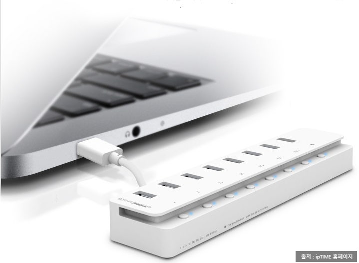 자체 전원 공급되는 8Port USB HUB ipTIME UH508 허브 상세 스펙 : 네이버 블로그