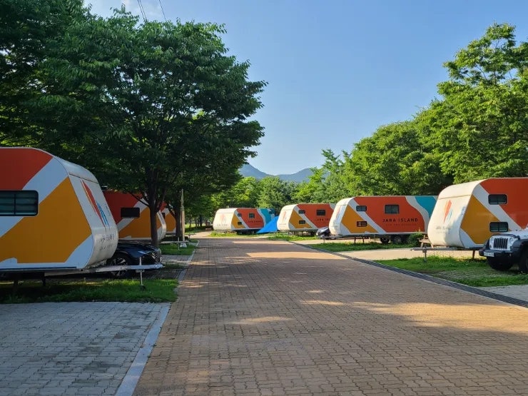 가평 자라섬 캠핑장 카라반b 깔끔하고 시설좋고 경치좋고 네이버 블로그