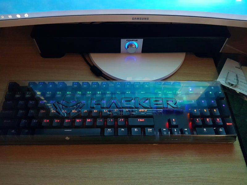 앱코 해커 K640 블랙 기계식키보드 적축 레인보우 LED 리뷰 : 네이버 블로그