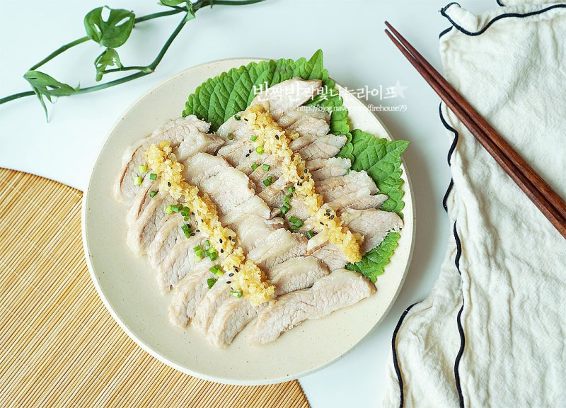 마늘보쌈 삶는법 마늘보쌈소스 항정살 수육 맛있게 삶는법 항정살요리 저수분수육 네이버 블로그