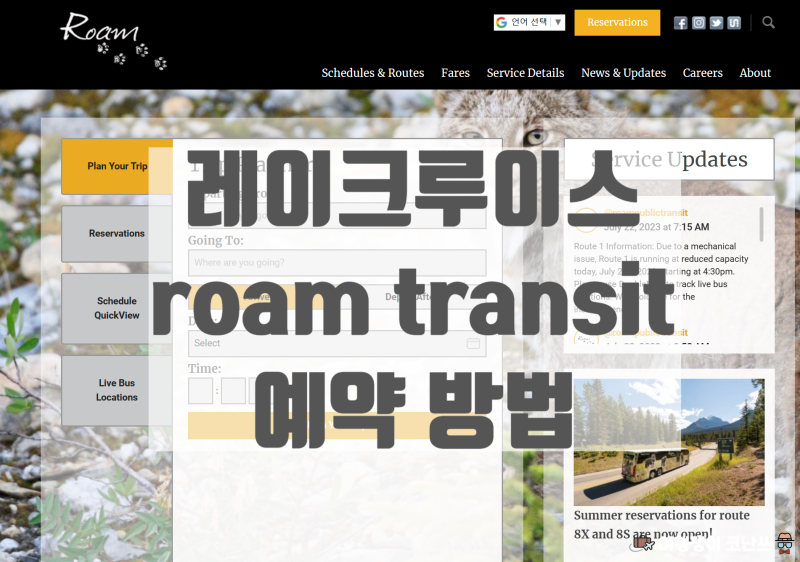 레이크루이스 셔틀 버스 roam transit (롬트랜짓) 예약 방법 - 뚜벅이도 갈 수 있어요! : 네이버 블로그