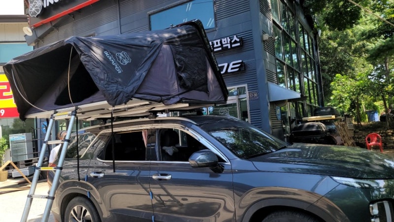 아이캠퍼 스카이캠프30 4x 루프탑텐트 팰리세이드에 장착 가족이 사용하기 좋은 사이즈의 편안한 루프탑텐트 인천 아이캠퍼 공식대리점 트윈캠핑 네이버 블로그