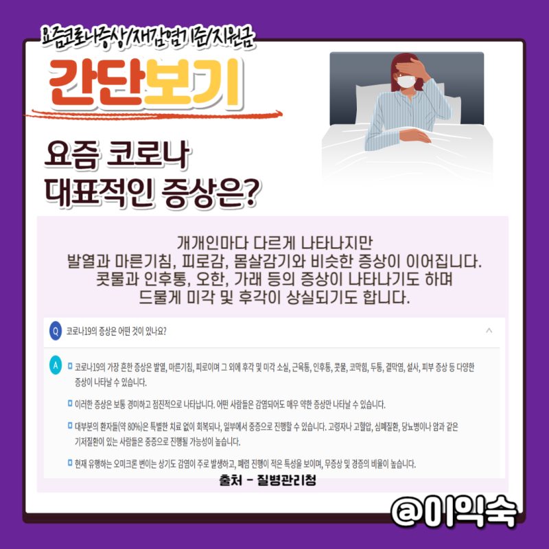 요즘 코로나 증상 순서 격리기간 코로나 재감염 기준 생활지원금 알아보기 네이버 블로그