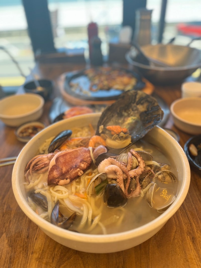 시흥 오이도 정동진 칼국수와 해물파전 면보다 해물이 더 많았던 해물칼국수 네이버 블로그