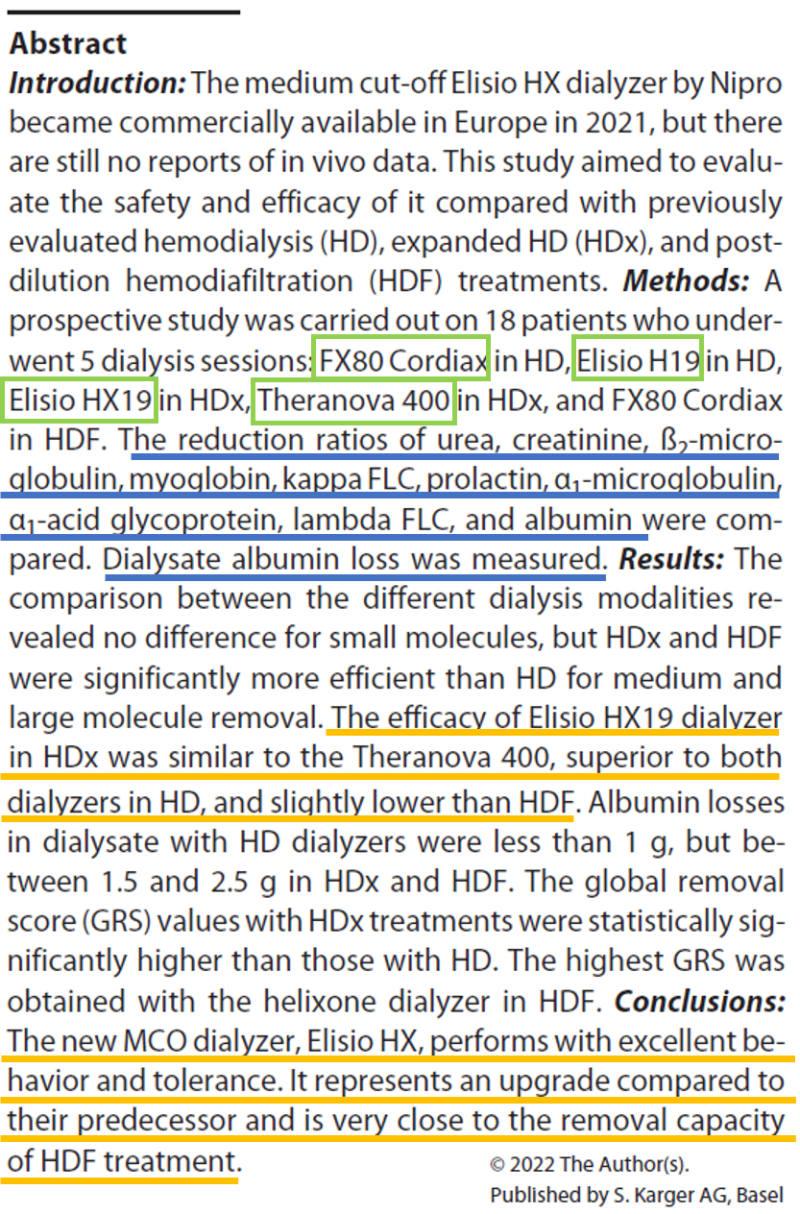 엘리시오 HX 투석막 (Elisio HX Dialyzer)은 테라노바 (Theranova) 투석막과 어떻게 다른가요? | 구리 ...