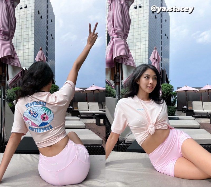 디스커버리 여자 래쉬가드 세트 시선집중 루즈핏 수영복 네이버 블로그