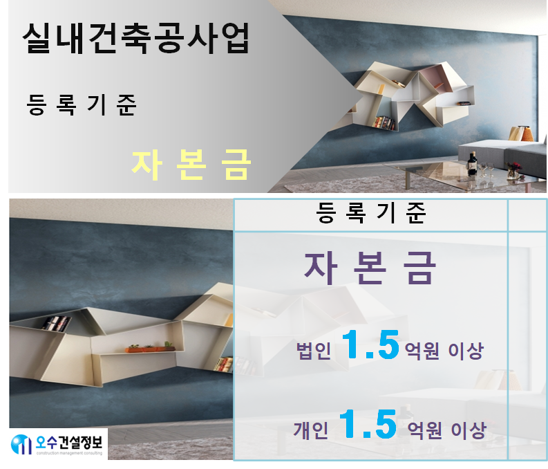 실내건축공사업 면허요건 자본금기술자 등 네이버 블로그