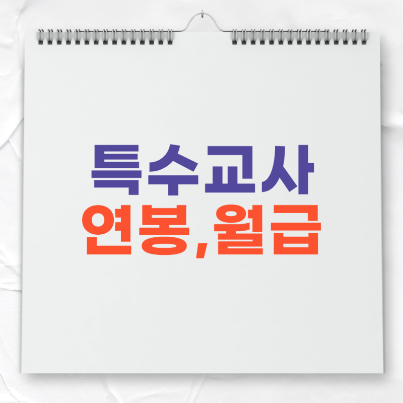 특수교사 연봉 되는 법 자격증 초등교사 중등교사 월급 네이버 블로그