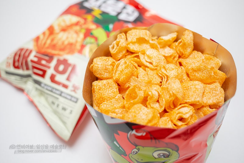 꼬북칩 매콤한맛 파삭파삭 네겹 식감에 고추장분말 매운맛 네이버 블로그