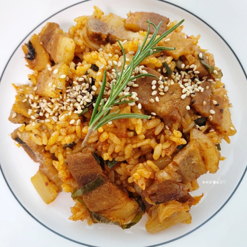 삼겹살김치볶음밥 레시피 간단한 저녁 메뉴 삼겹살 요리 네이버 블로그