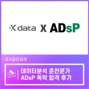 국가공인자격 │ 데이터분석 준전문가 ADsP 자격증 3일 독학 합격 후기 (제35회) : 네이버 블로그