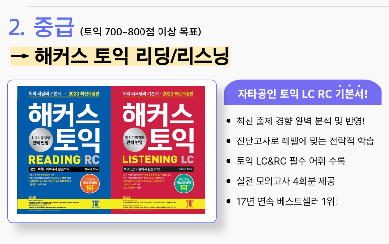 토익 모의고사 무료로 보는 방법 레벨별 문제집 추천 네이버 블로그