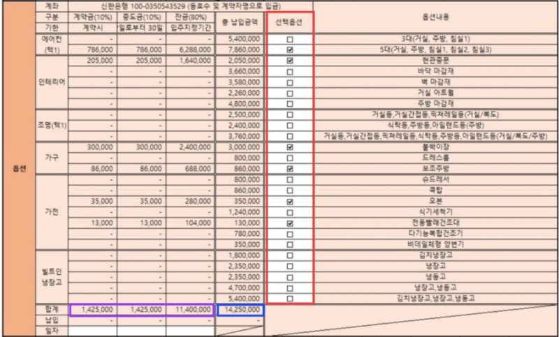 아파트 청약 당첨 계약금 납입 관리하는 엑셀파일 무료 공유ft중도금대출 이자 중간납입 자동계산 네이버 블로그