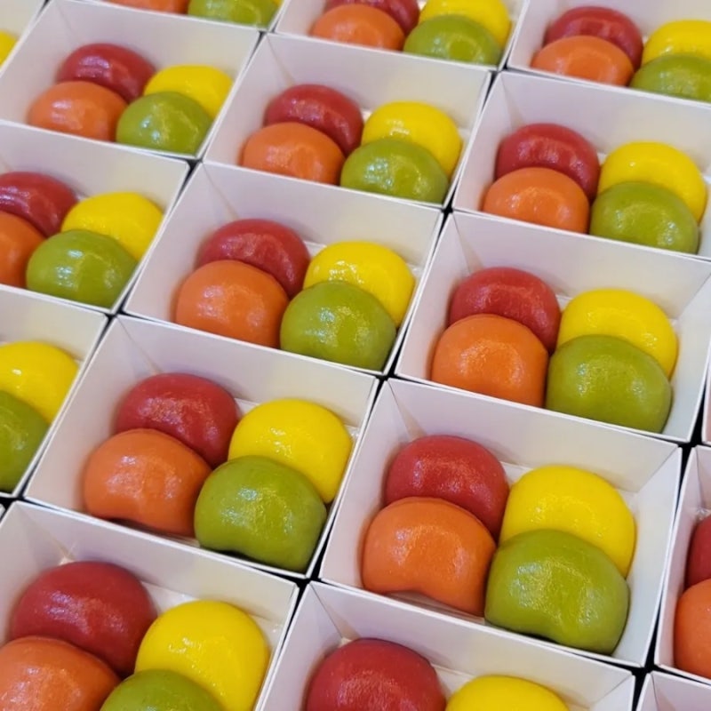 전주 인사이동 답례품으로 주문해주신 알록달록 무지개바람떡🌈 인사이동 승진 발령 선물 답례품 전문점 진북동 떡집 사랑꽃