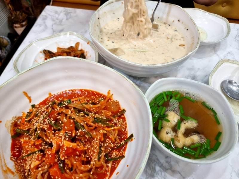 은평구 놀면뭐하니 구산역 맛집 가이오국수 얼큰부추국수 콩국수하와이안비빔쫄면 후기 주차정보 네이버 블로그