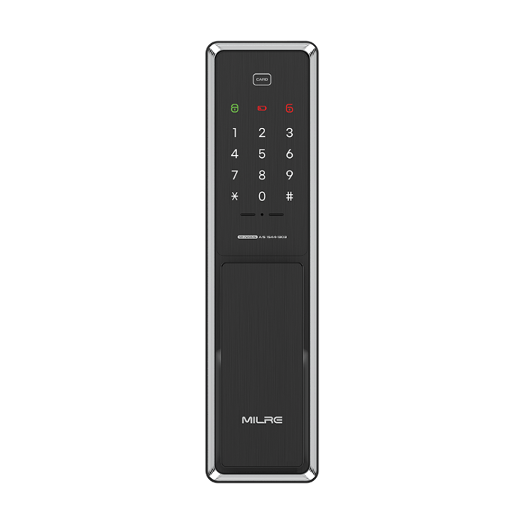 도어록 제품소개 및 사용설명서 밀레시스텍 M 7200s 터치스크린 스마트카드 푸시풀도어록 일산열쇠프라자 일산번호키