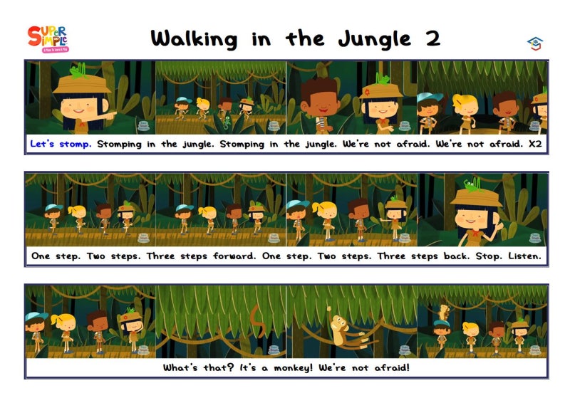 [슈퍼심플송] Walking in the Jungle 자료 공유 : 네이버 블로그