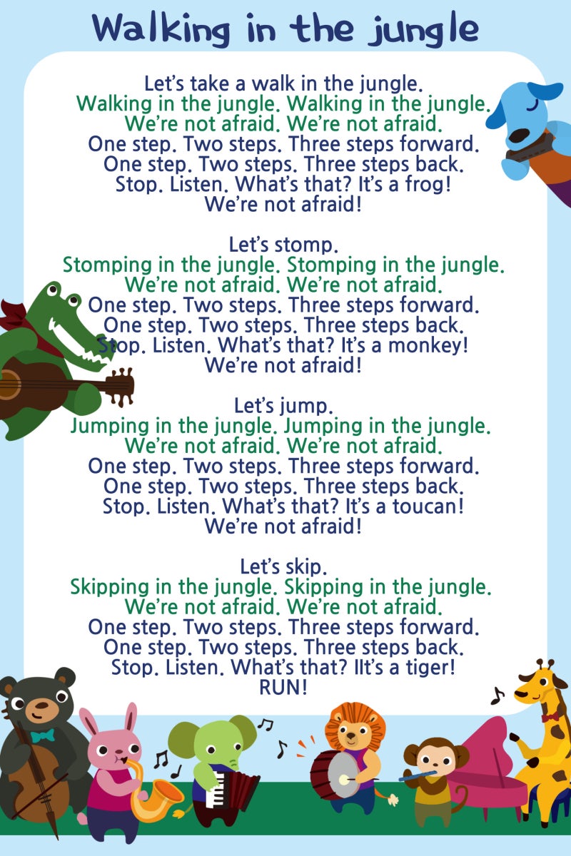 [슈퍼심플송] Walking in the Jungle 자료 공유 : 네이버 블로그