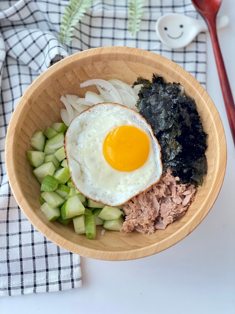 오이참치비빔밥 간장양념장 간단한 다이어트 비빔밥 만들기 네이버 블로그