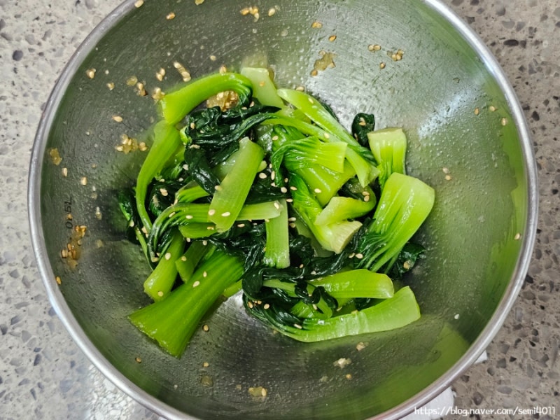 청경채무침 만드는 법 청경채나물 청경채 데치기 청경채 반찬 네이버 블로그