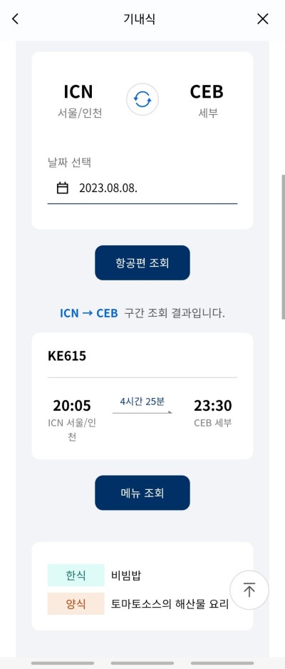 대한항공 특별 기내식 신청방법 및 후기 필리핀 세부 키즈 네이버 블로그